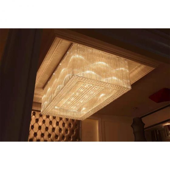 Custom Lobby Ceiling Lamp Glass Ceiling Lighting Fixture - SV Llighting