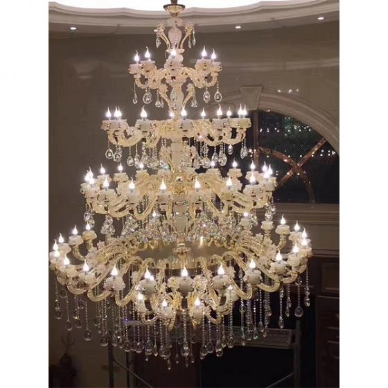 Custom Lobby Ceiling Lamp Glass Ceiling Lighting Fixture - SV Llighting